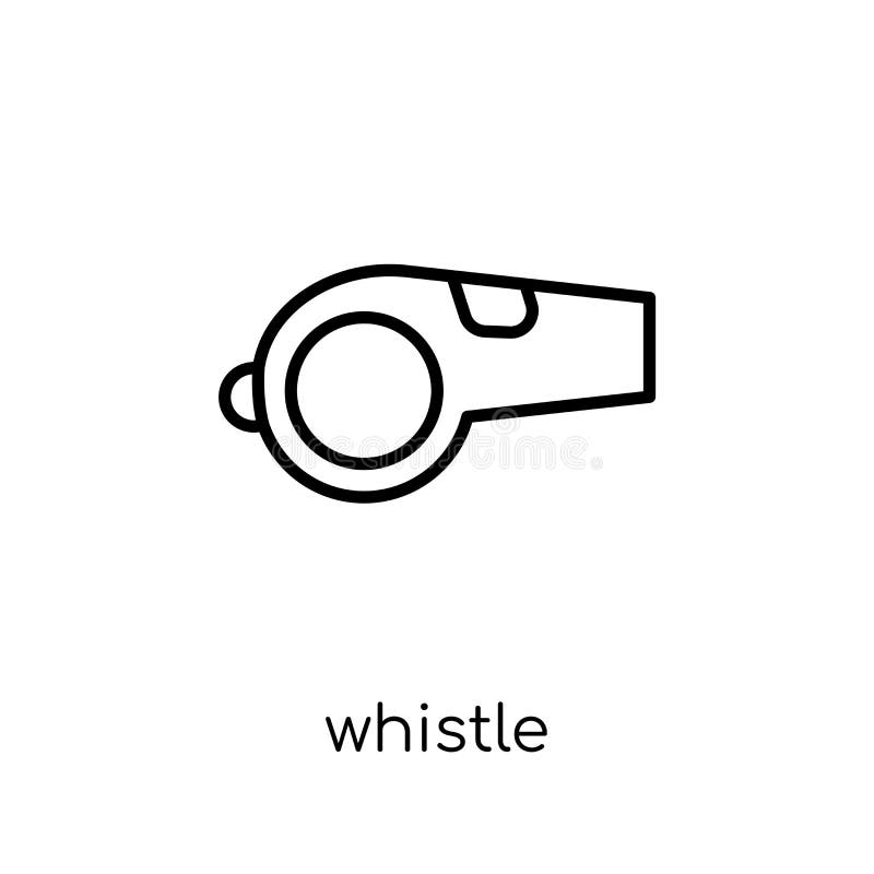 Whistle Linear Icon. Modern Outline Whistle Logo Concept on Whit Stock ...