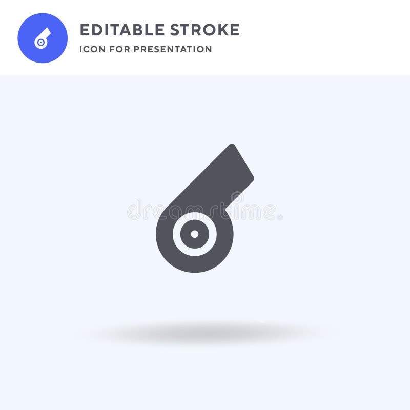 Whistle Icon Vector, Filled Flat Sign, Solid Pictogram Isolated on White, Logo Illustration ...