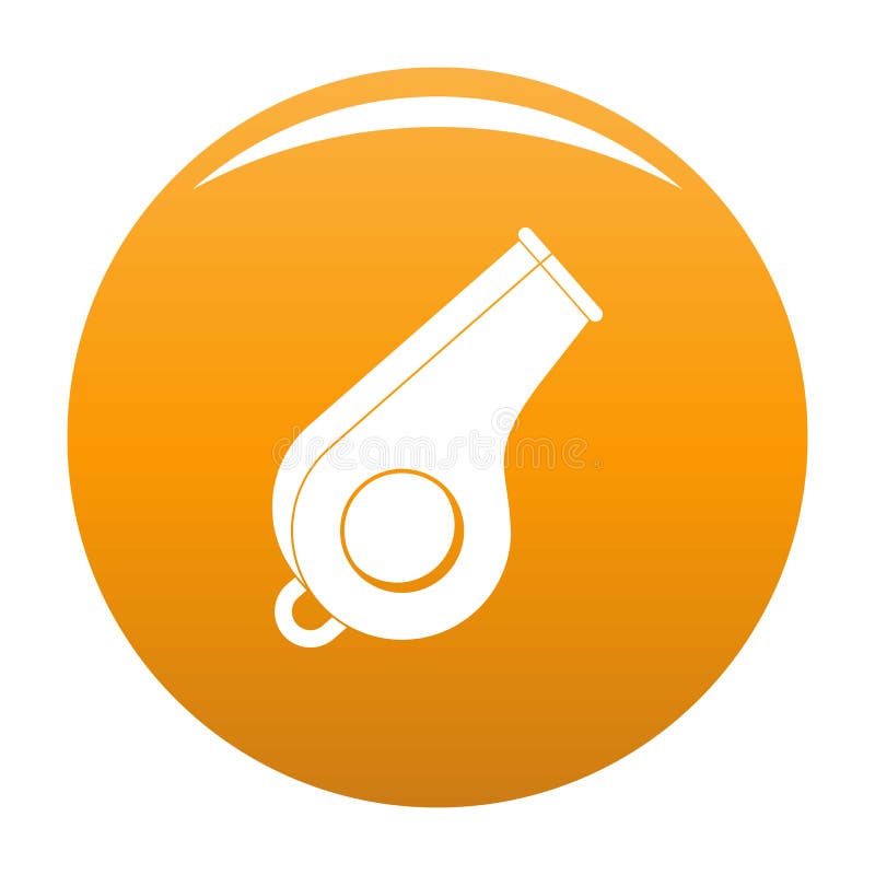 Whistle icon vector orange stock vector. Illustration of game - 118126231