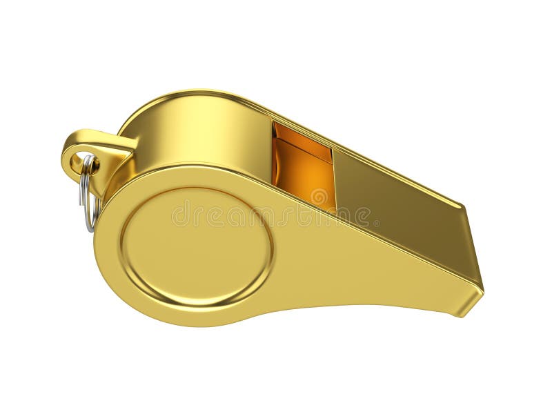 Whistle Isolated on White Background, 3D Rendering Stock Photo - Image ...