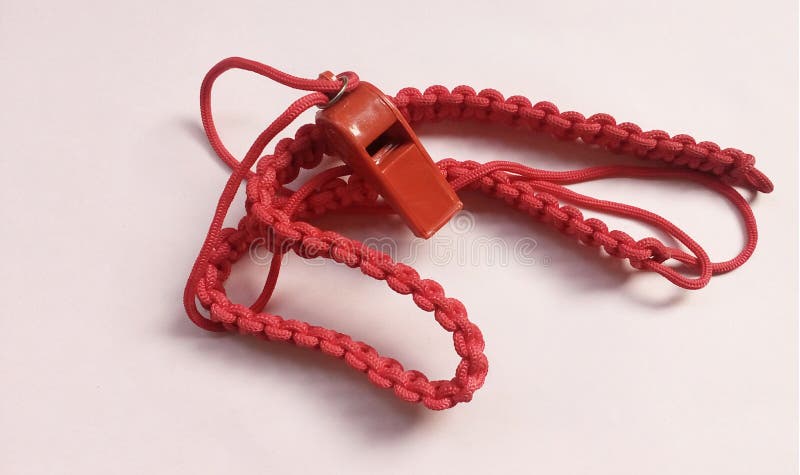 Whistle with red string stock photo. Image of accessories - 213396668