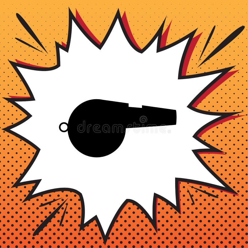 Whistle Sign. Bright Cerulean Icon In White Speech Balloon At Pale ...