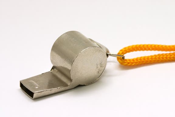 Whistle with yellow string stock image. Image of coach - 1460555