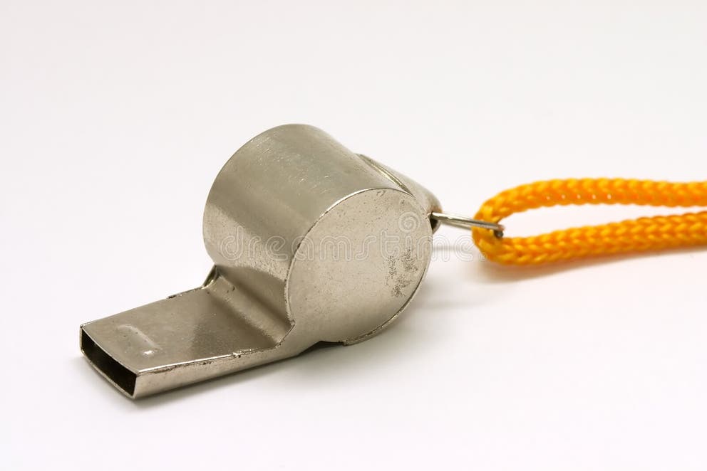 Whistle with yellow string stock image. Image of coach - 1460555