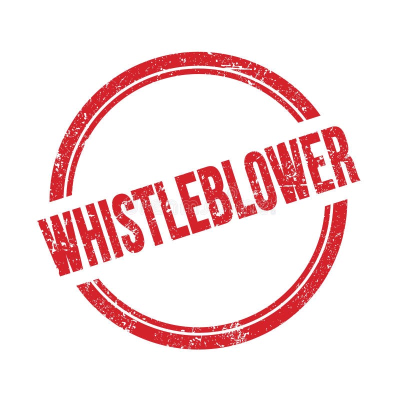 WHISTLEBLOWER Text Written on Red Grungy Round Stamp Stock Illustration ...