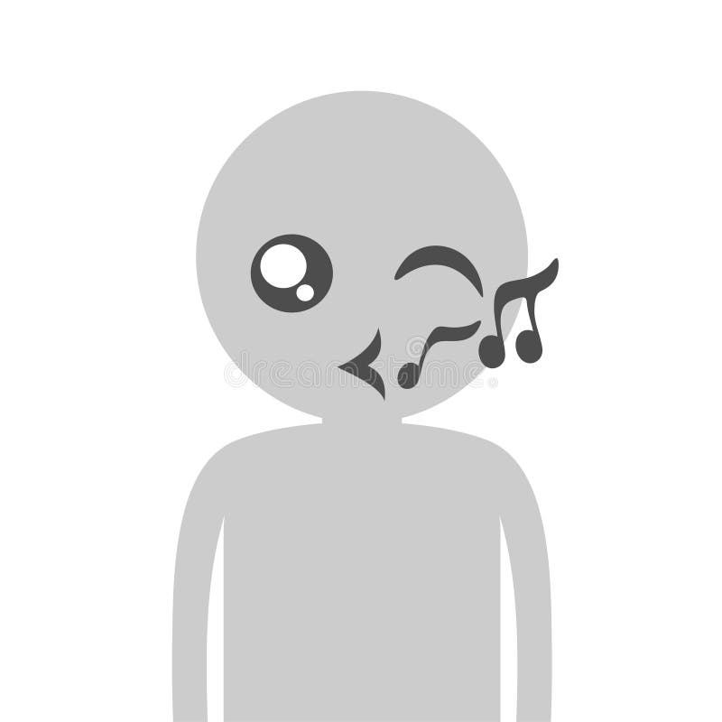 Whistling face stock vector. Illustration of comic, symbol - 89327478