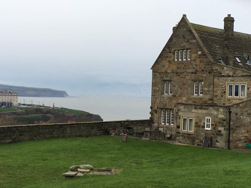 Whitby castle view over stock photo. Image of scenic - 137733796