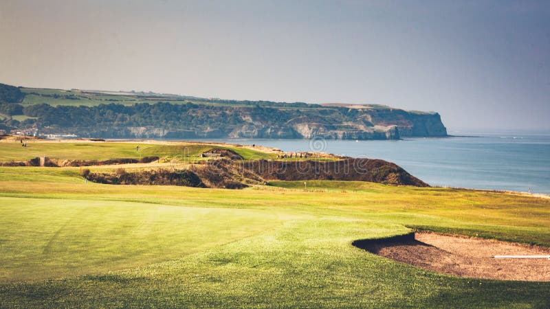 Whitby Cliffs Near Golf Course Stock Image - Image of cliff, scenic ...