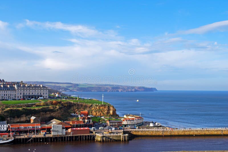 Whitby coast stock image. Image of clouds, england, harbour - 12525087