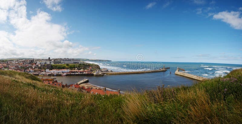 Whitby stock image. Image of head, harbor, rocks, coast - 67297789