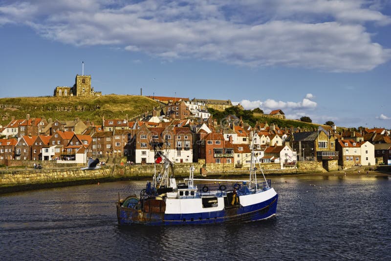 Whitby harbor stock image. Image of abbey, shoreline - 11176903