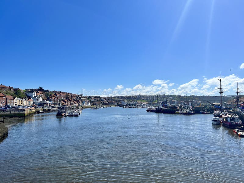 Whitby Harbour editorial photography. Image of summer - 275924152