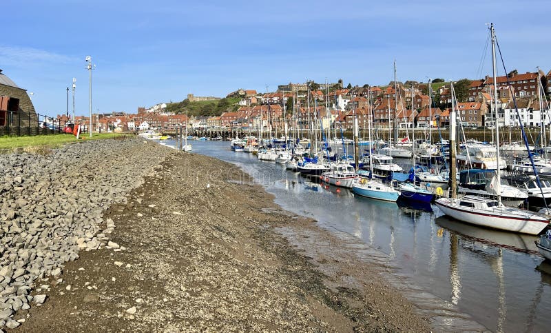 Whitby Harbour editorial stock image. Image of boat - 293964904