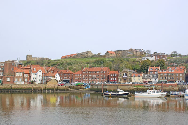 Whitby Harbour, Yorkshire stock photo. Image of breakwater - 168732028