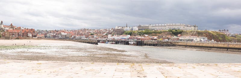 Whitby stock photo. Image of city, england, sand, clouds - 57634830