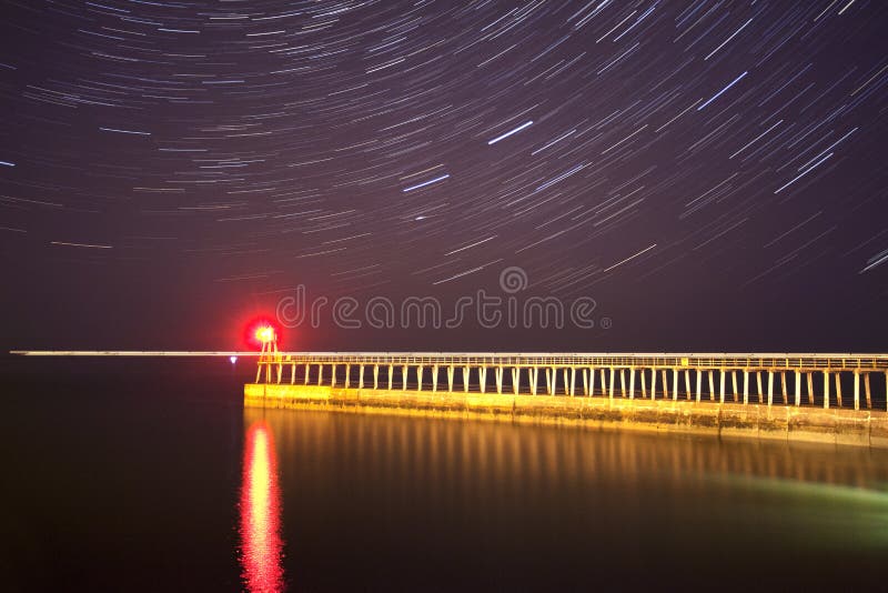 Whitby port at night stock image. Image of europe, exposure - 21813267