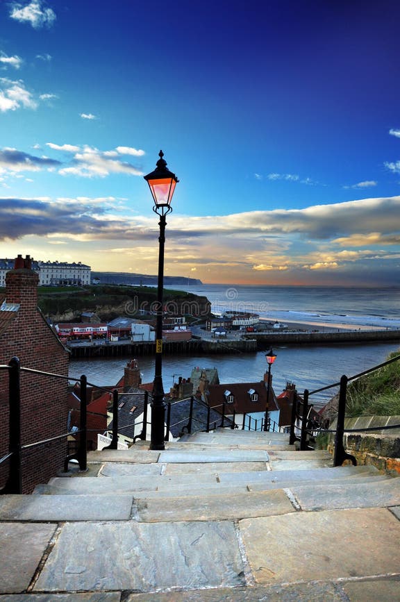 Whitby Steps stock photo. Image of harbour, landscape - 21454292