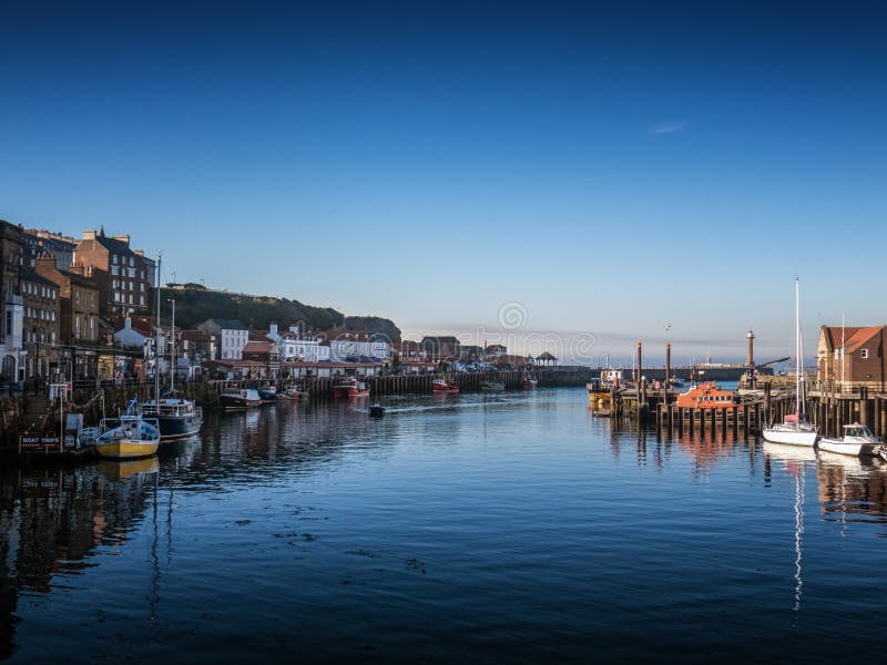 Whitby Yard in Yorkshire, England Stock Photo - Image of whitby, beach ...