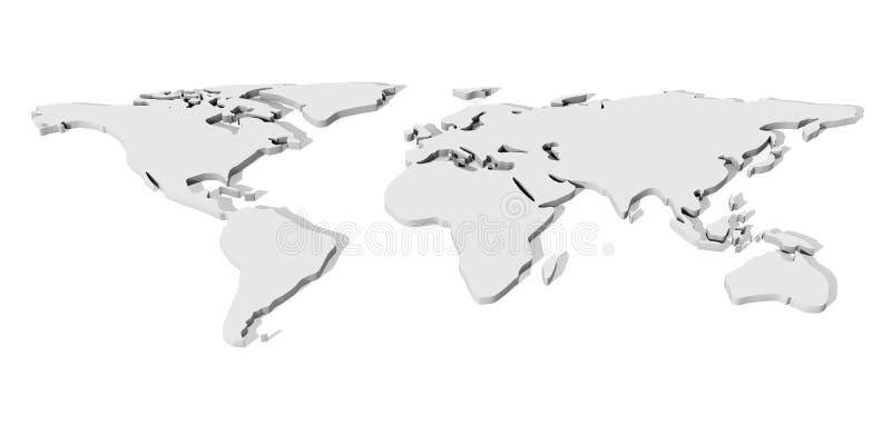 3d World Map Over White Background Stock Illustration - Illustration of ... 3d World Map Over White Background Stock Illustration - Illustration of ...