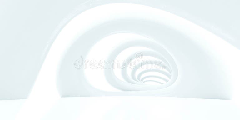 White Abstract Arch Round Architecture 3d Rendering Illustration Stock ...