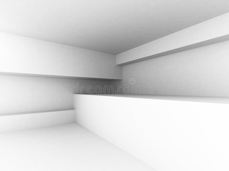 White Abstract Architecture Interior Background Stock Illustration ...