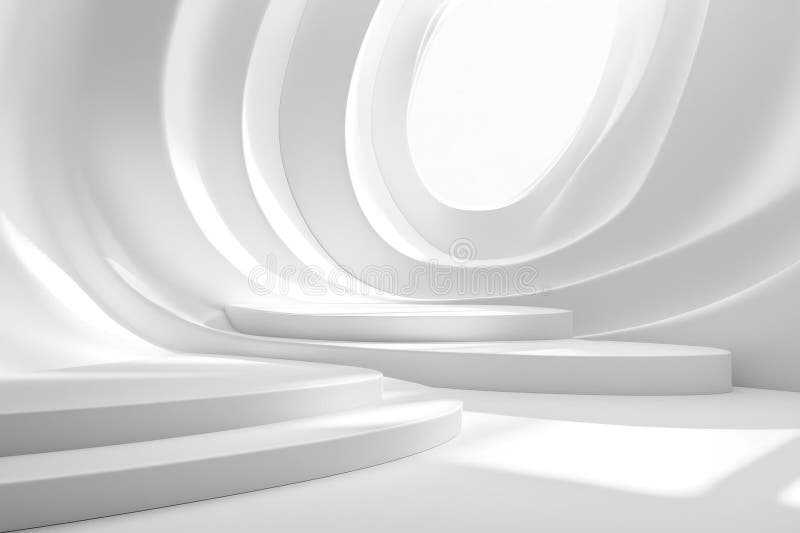 White Abstract Architecture Interior Stock Photo - Image of luxury ...