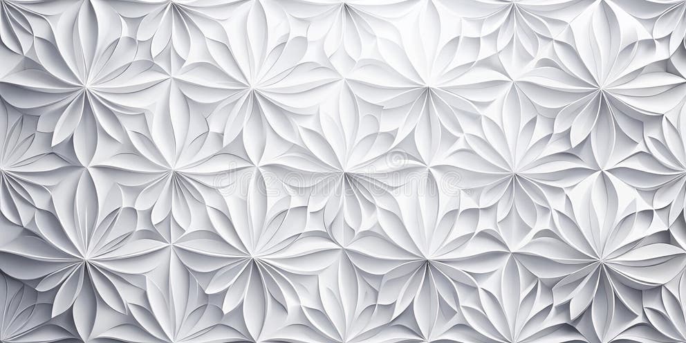 White Abstract Background in 3D Paper Style, Textured Layers Stock Illustration - Illustration ...