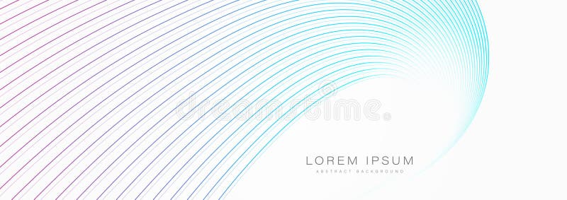White Abstract Background with Flowing Curve Lines. Minimal Blue and ...