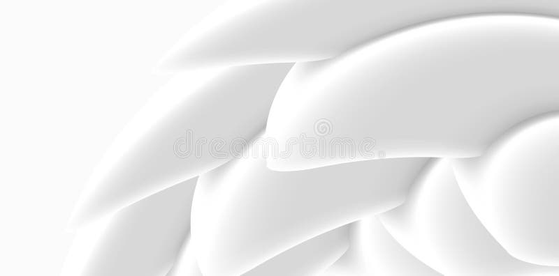White Abstract Background of Fluid White Render 3d Shapes Stock Vector ...