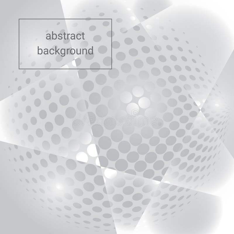 White Abstract Background with Halftone and Rays Stock Vector ...