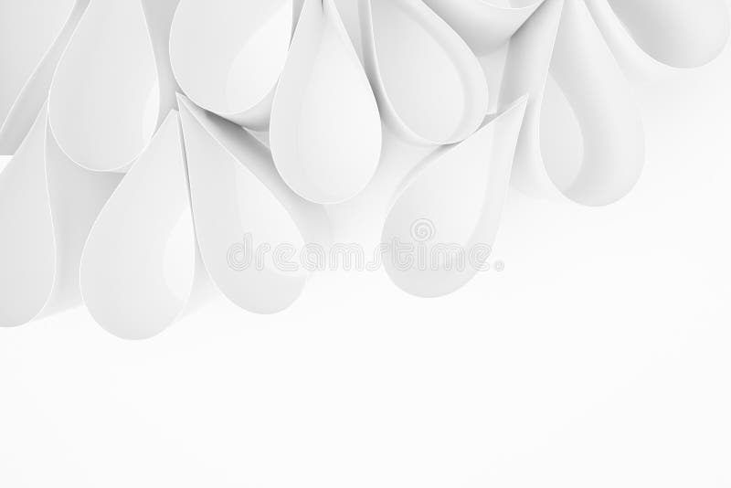 White Abstract Background with White Tears Shape or Water Drops of ...
