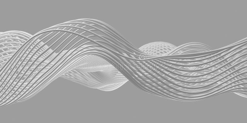 White Abstract Background with Waves. Stripe Lines Pattern Stock ...