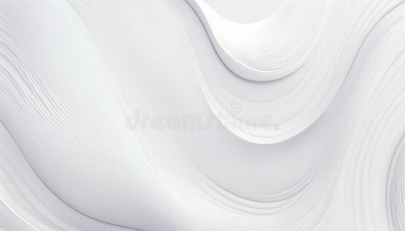 White Abstract Background with Wavy Waves Stock Illustration ...