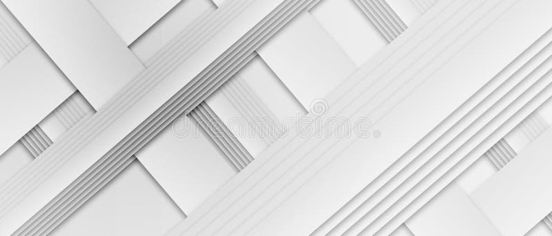 White Abstract Banner with Shapes Stock Illustration - Illustration of ...