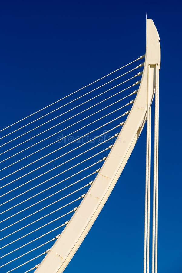 White Abstract Bridge Structure And Blue Sky Editorial Stock Image ...