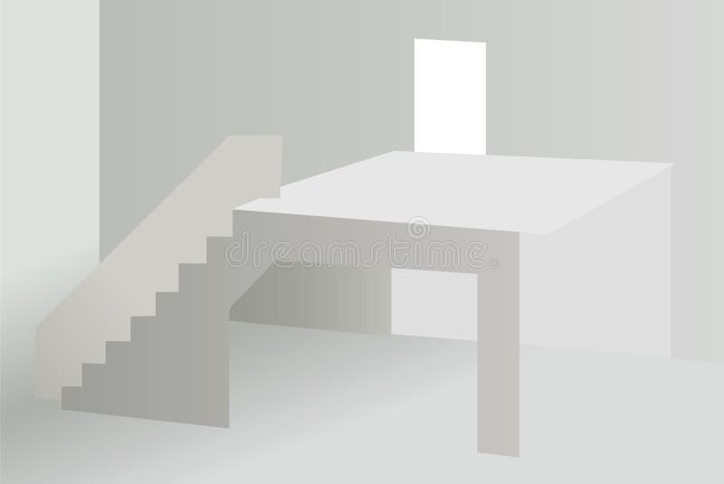 White Abstract Building Background, Stock Vector - Illustration of ...