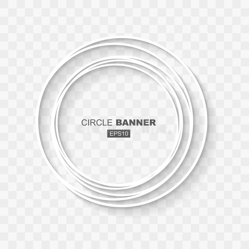 White Abstract Circle Random Banner Template Stock Vector ...