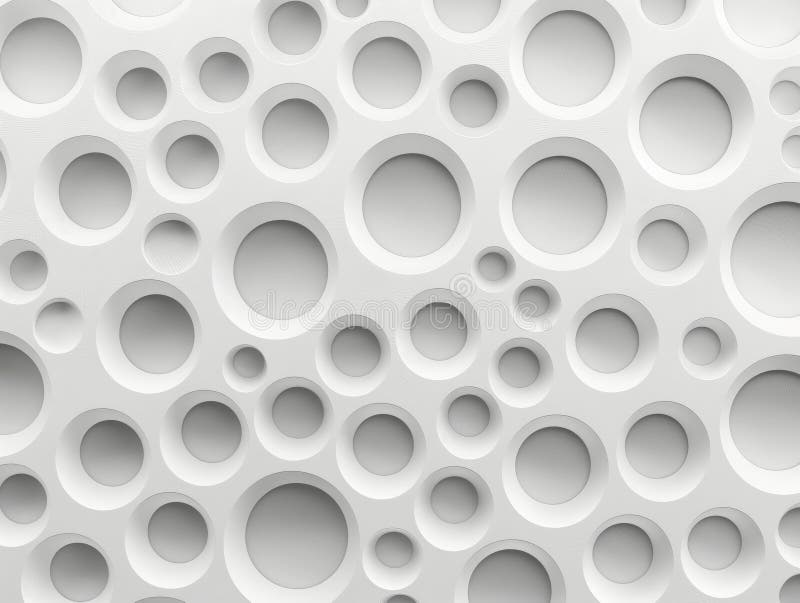 White Abstract Circular Pattern Background Stock Photo - Image of ...