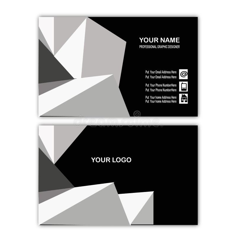 White Abstract Cube Business Card Template Stock Vector - Illustration ...