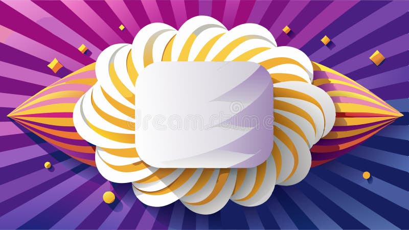 White Abstract Curved Round Corner Rectangle Geometric Pattern ...