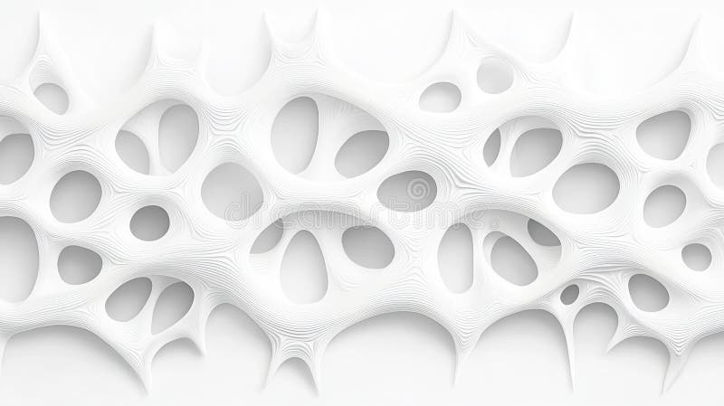 A White Abstract Design with a Complex, Organic Pattern. Stock Photo ...