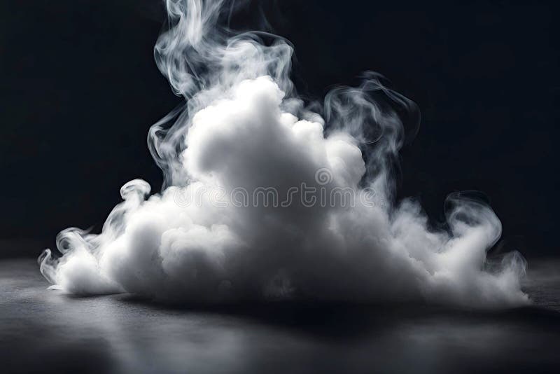 White Smoke Abstract on Dark Gray Background. Stock Illustration ...