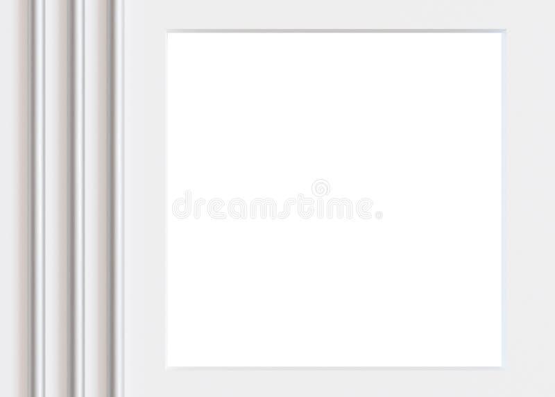 White Abstract Frame Isolated on White Background. Frame, Border with ...