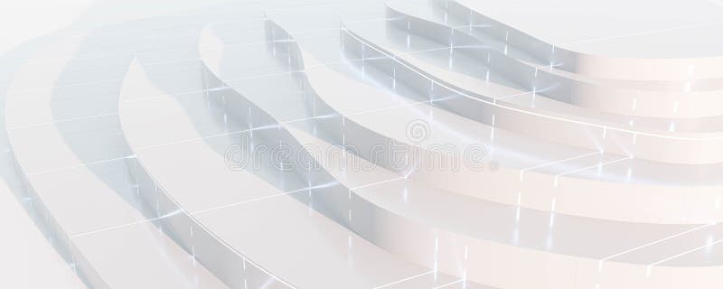 White Abstract Futuristic Architecture Background 3d Render ...
