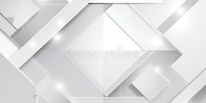 A White Abstract Geometric Background with Light Effects. Stock ...