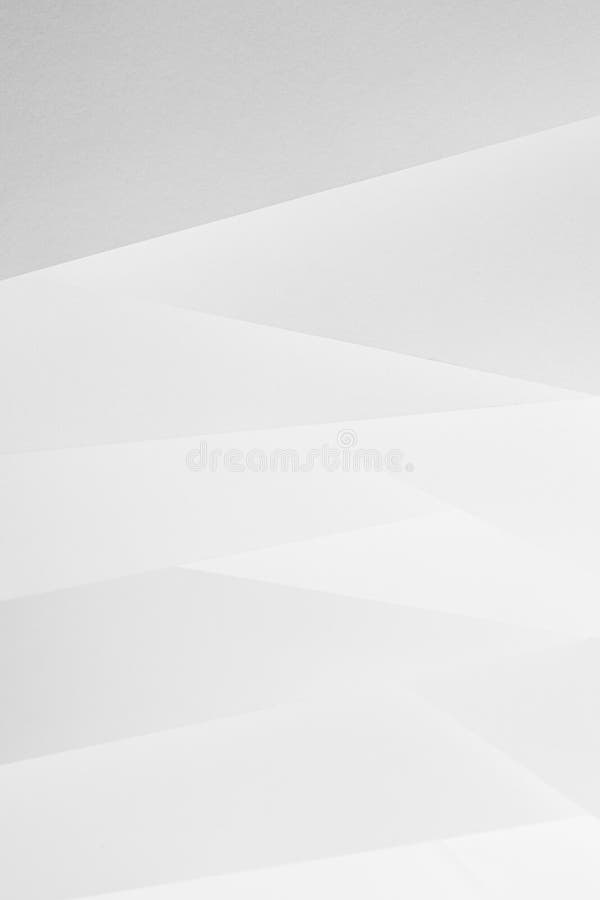 White Abstract Geometric Background with Soft Light Paper Inclined ...