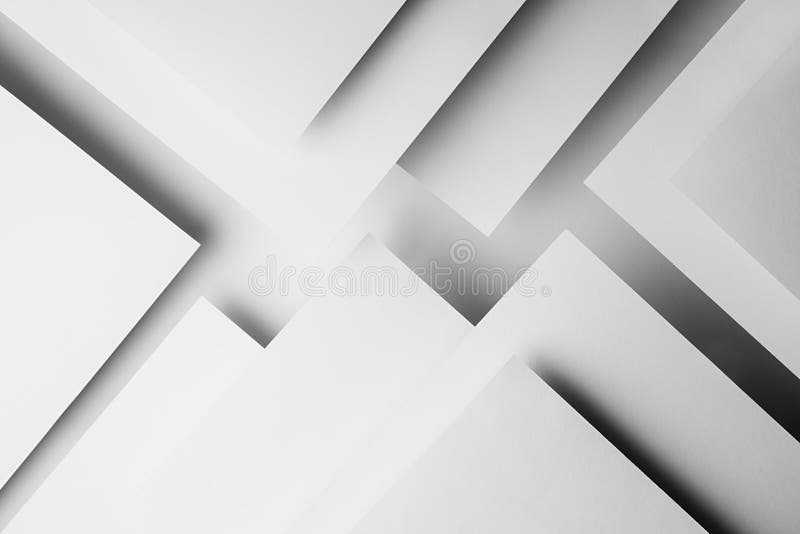 White Abstract Geometric Background with White Paper Sheets Soar As ...