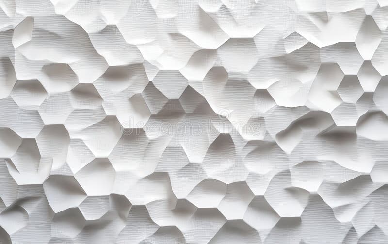White Abstract Geometric Pattern with 3D Embossed Texture Stock ...