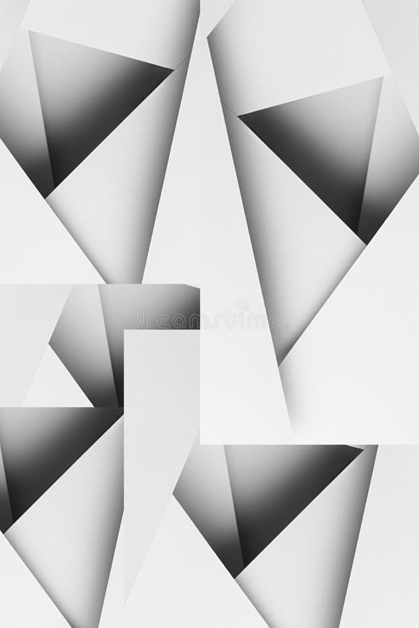 White Abstract Geometric Pattern of Flat Spaces, Lines, Stripe, Corners ...