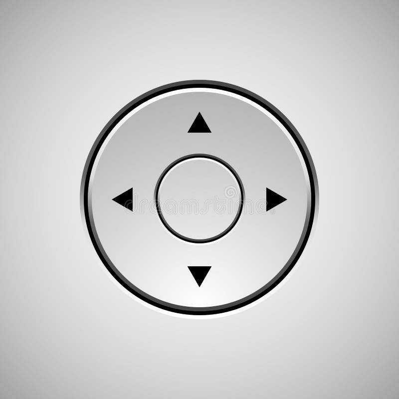White Abstract Joystick Button Template Stock Vector - Illustration of ...